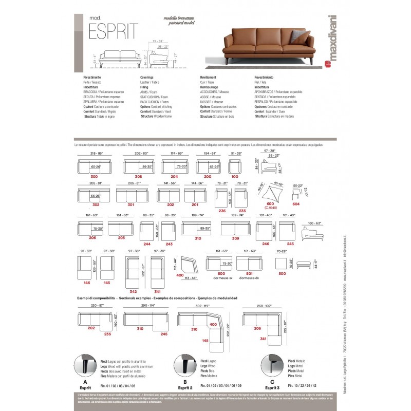 MAXDIVANI Esprit Sectional